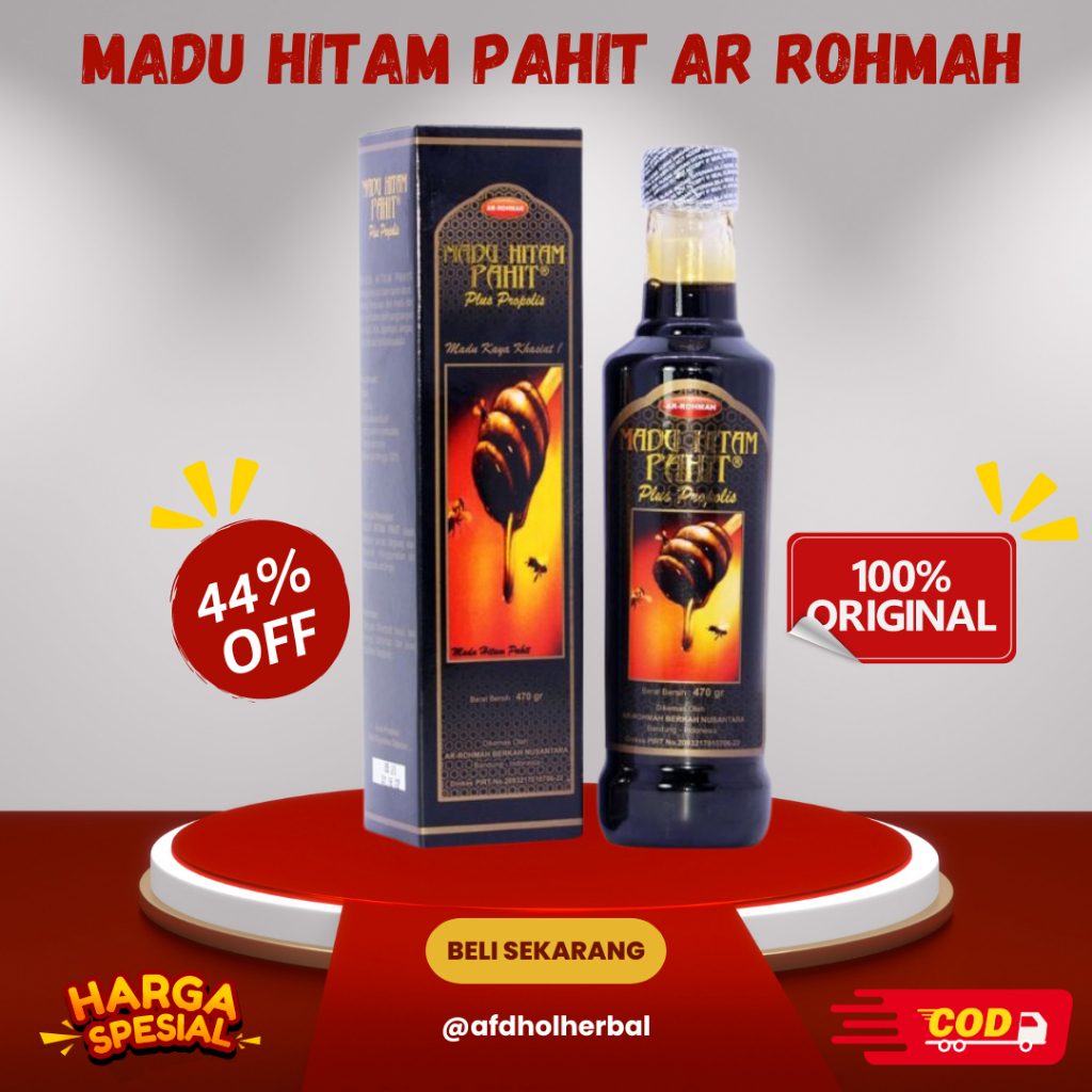 Jual Madu Hitam Pahit AR-ROHMAH | ARROHMAH 470 Gr | AR ROHMAH Plus ...