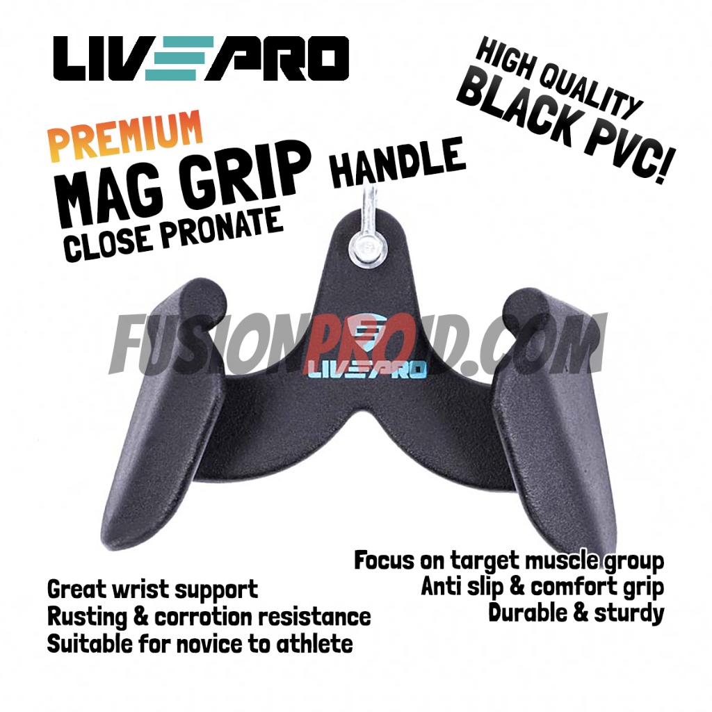 Jual Close Pronate MAG Power Grip Handle Bar Cable Attachment Gym ...