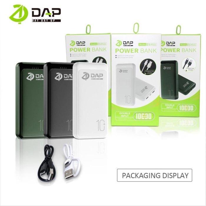 Jual DAP Power Bank D-P111 PowerBank 10.000 maH Dual Input Output Type ...