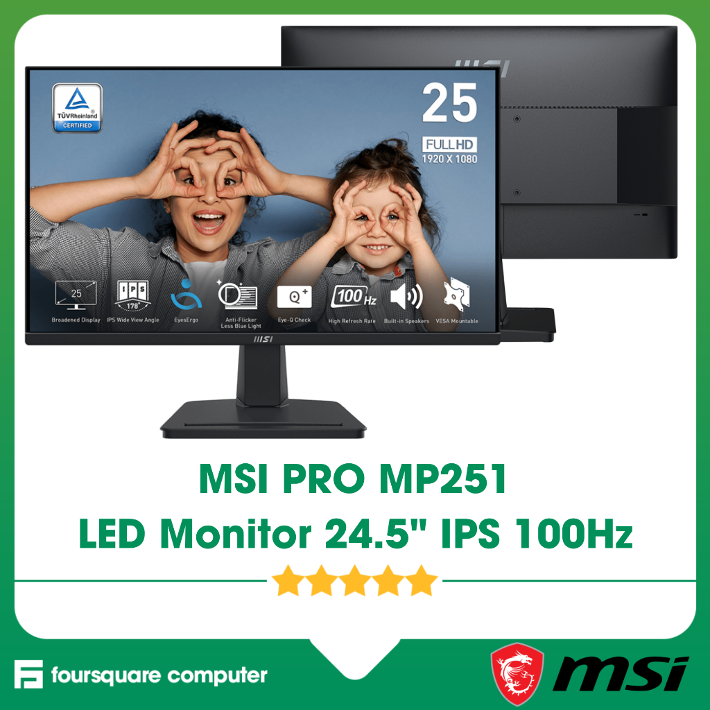 Jual LED Monitor MSI PRO MP251 25" IPS Full HD 100Hz 1ms Resmi | Shopee ...