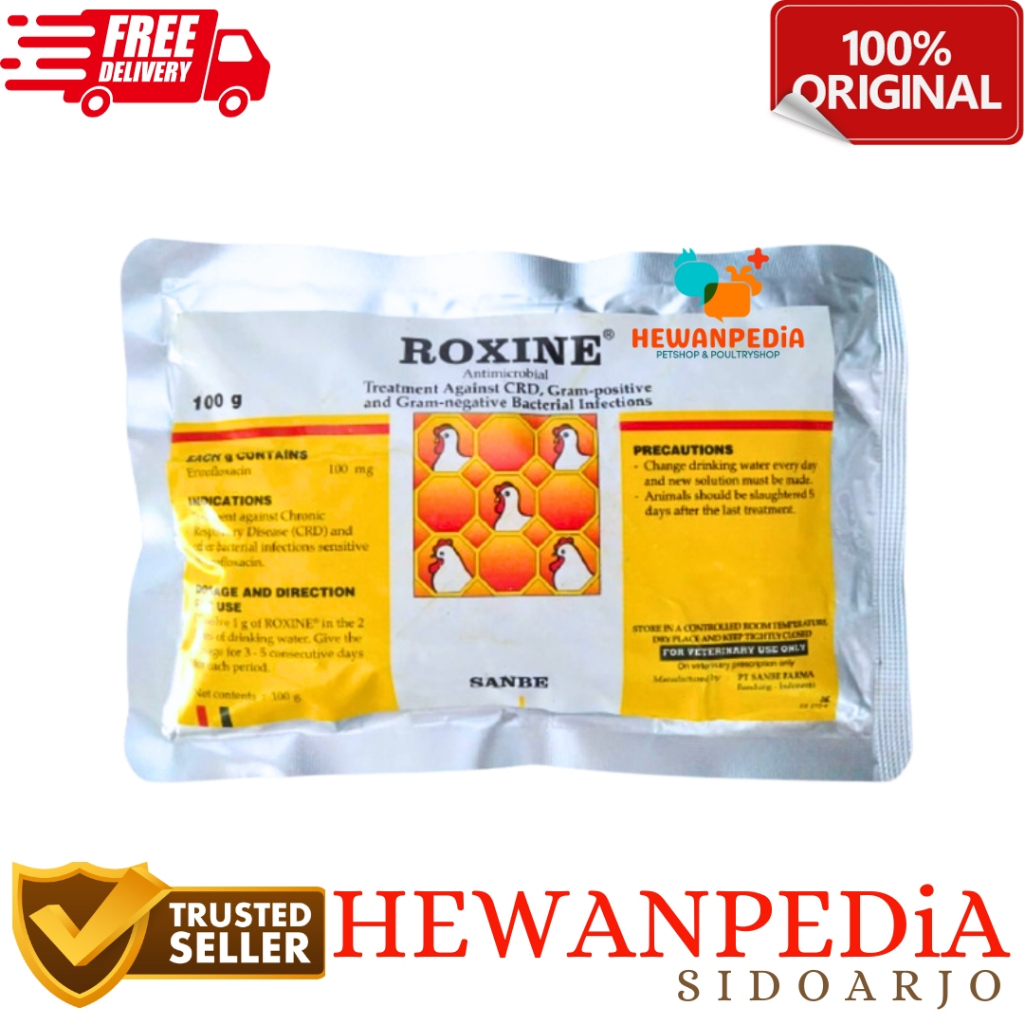 Jual ROXINE 100 gr Hewanpedia - Obat Sakit Pernafasan Persendian ...