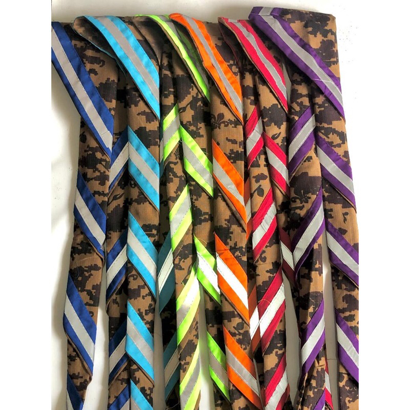 Jual GROSIR || SCRAF PRAMUKA LORENG KOMBINASI WARNA BIRU KUNING MERAH ...