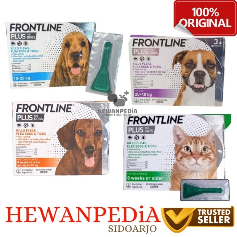 Jual FRONTLINE PLUS CAT DOG S M L 1 TUBE ORIGINAL - Obat Tetes Kutu ...