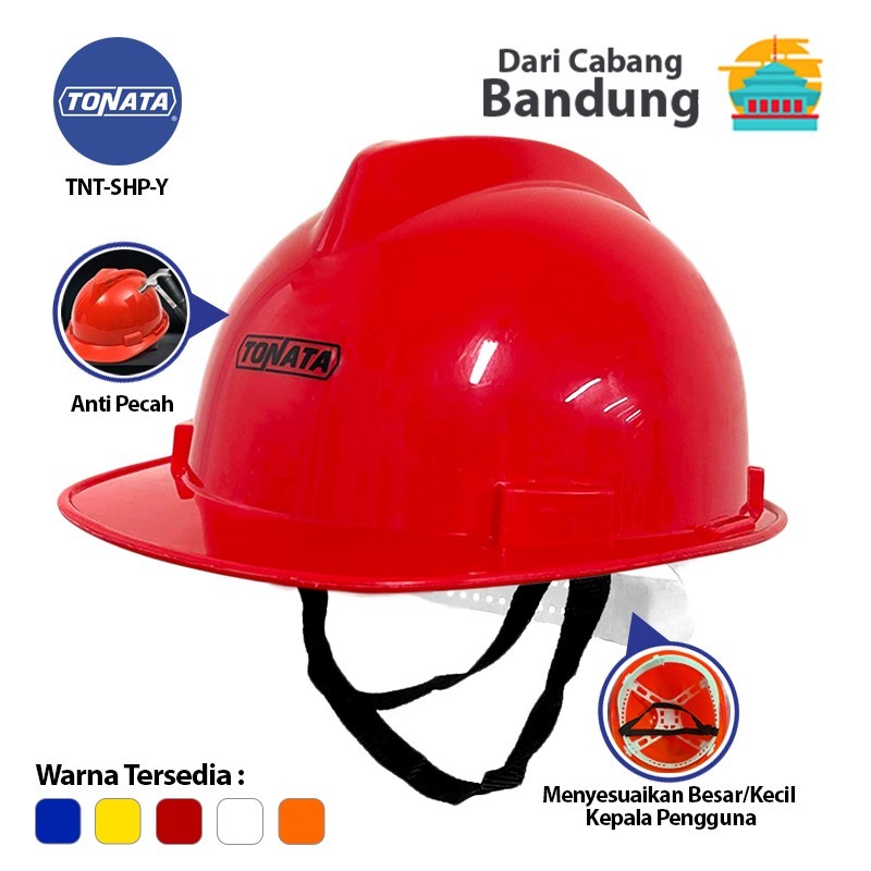 Jual Safety Helmet / Helm Proyek Include Inner Ring / Helm Kerja Merah ...