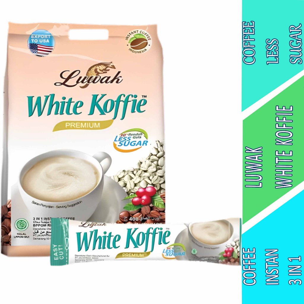 Jual Coffee Less Sugar - Luwak White Koffie - Coffee Instan 3in1 ...