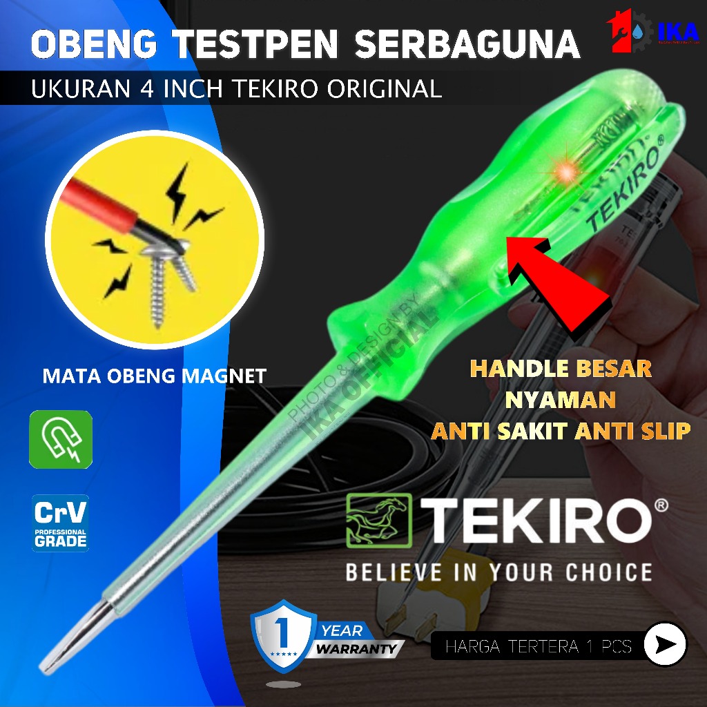 Jual TEKIRO TESPEN MINUS AC - TEST PEN - OBENG MIN TESTER ORIGINAL ...