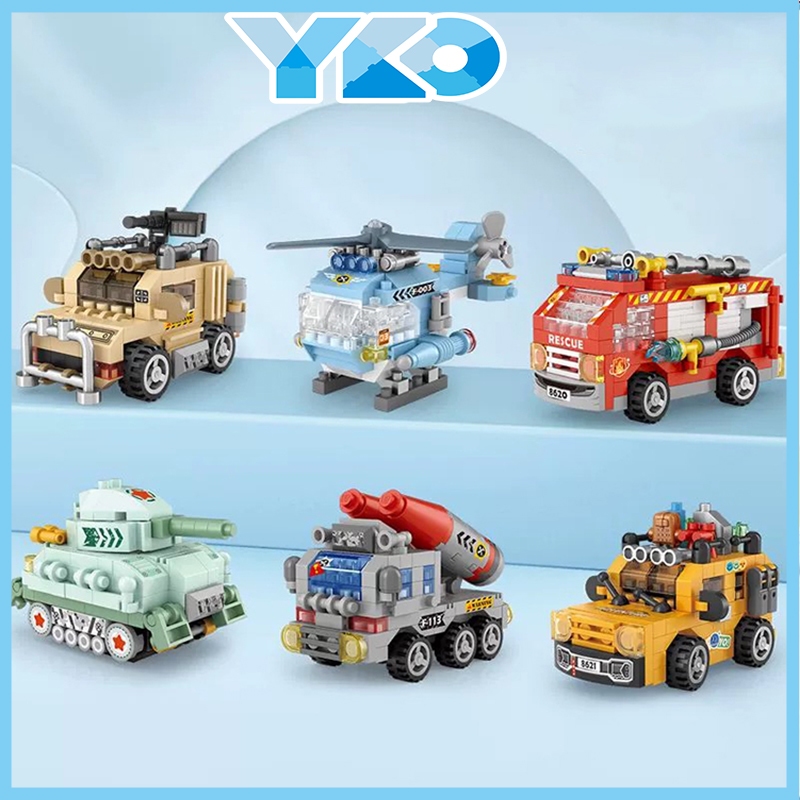 Jual YKO Blok Bangunan Mobil Block Toys Truk Bricks Motor Mainan Balok ...