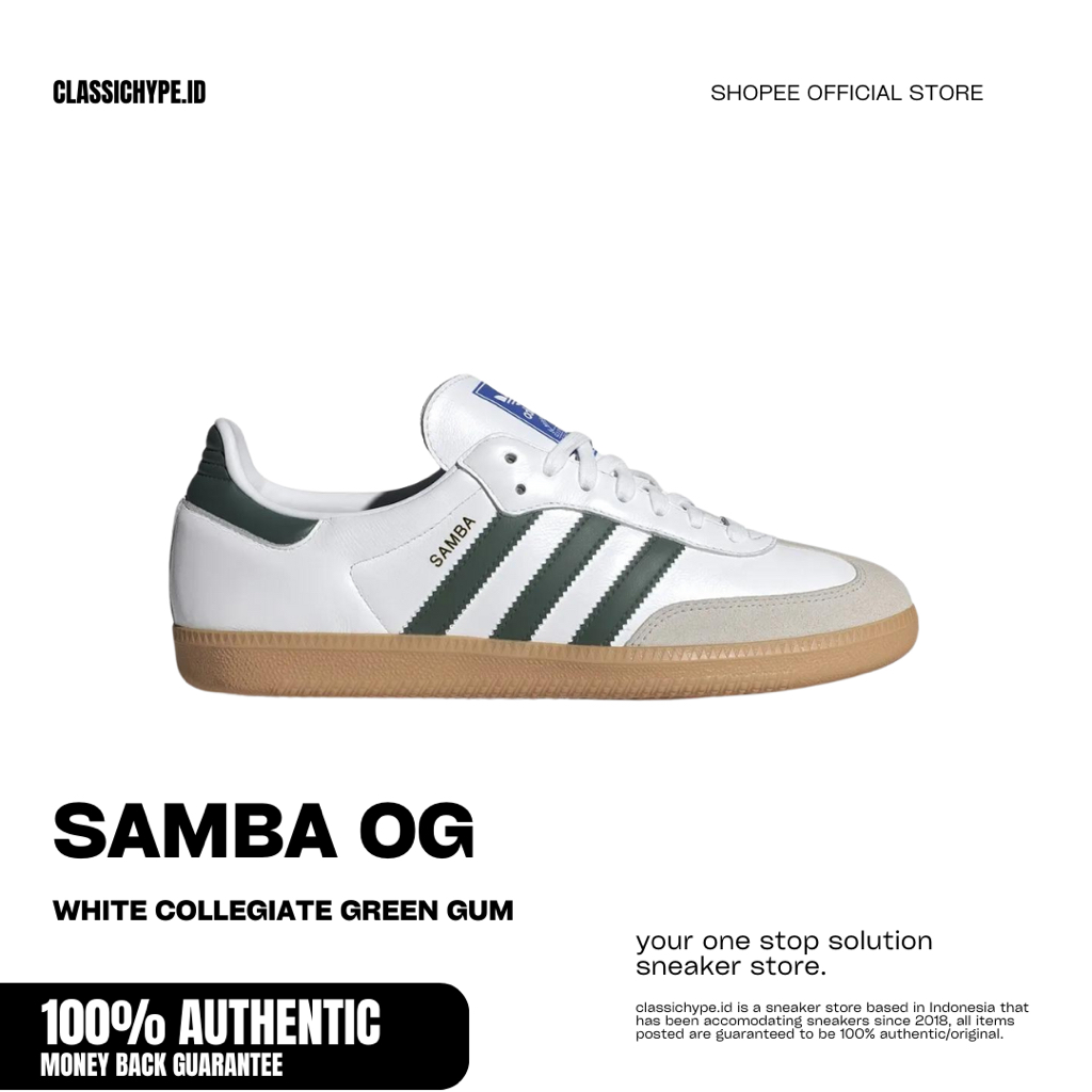 Jual Adidas Samba Og White Collegiate Green Gum 100% Original | Shopee Indonesia