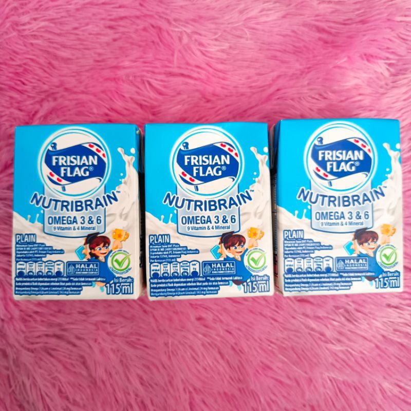 Jual Frisian Flag Nutribrain Omega susu UHT Plain 115ml | Shopee Indonesia