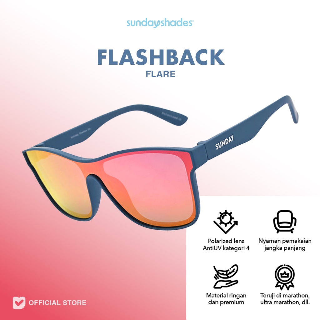 Jual Kacamata Lari Olahraga Sunday Shades Co (Flashback Flare) | Shopee Indonesia