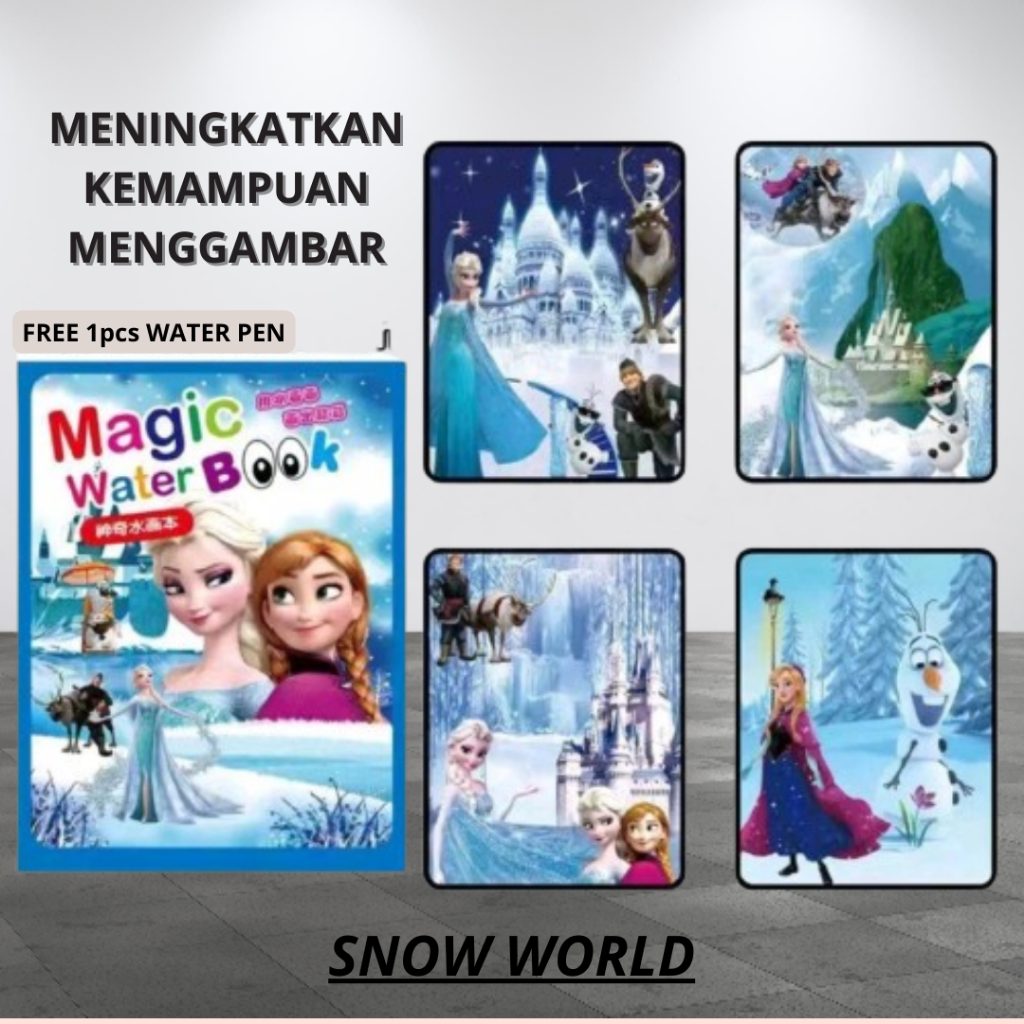 Jual Magic Water Book | Buku Mewarnai Air Magic Water Drawing Painting ...