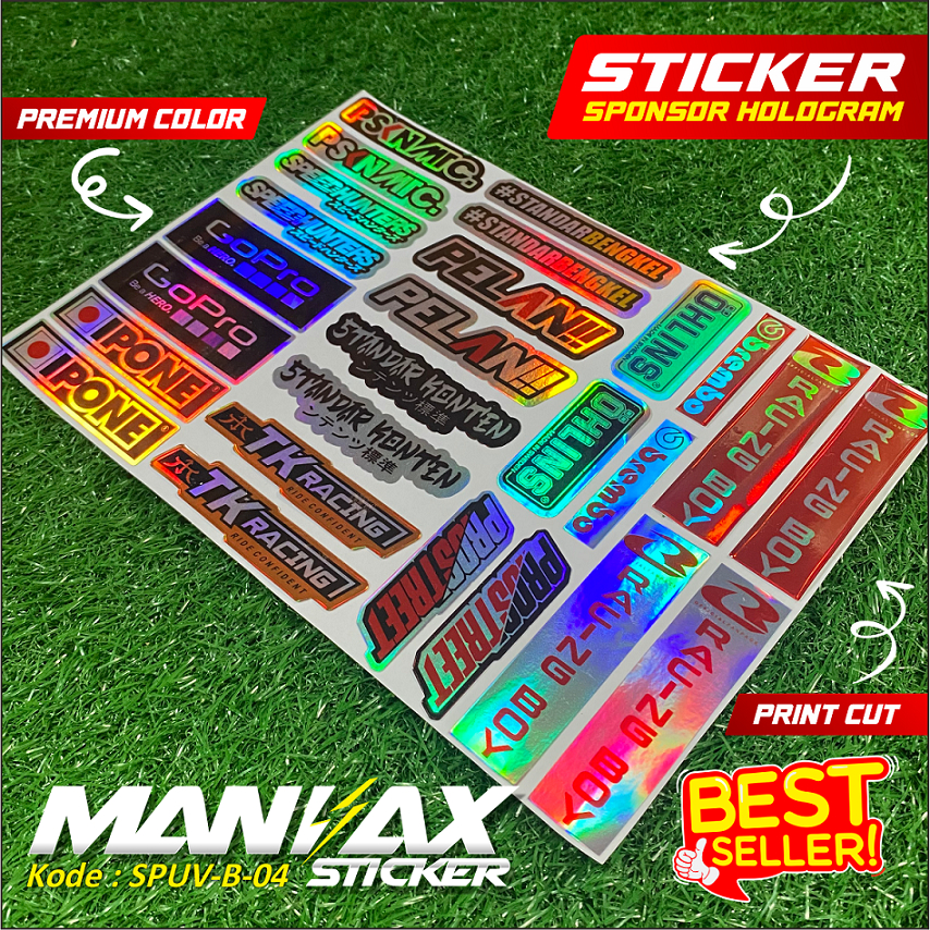 Jual Sticker Pack Racing Stiker Motor harga perlembar - Stiker Sponsor ...