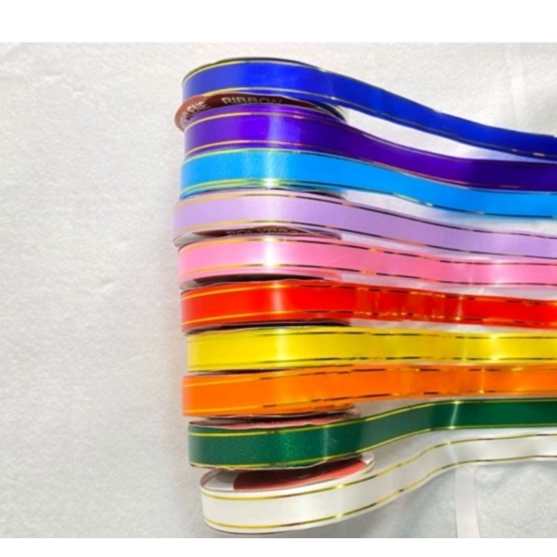 Jual PITA KADO LIST EMAS | PITA JEPANG | 3/4 INCI (2 CM) PER ROLL ...