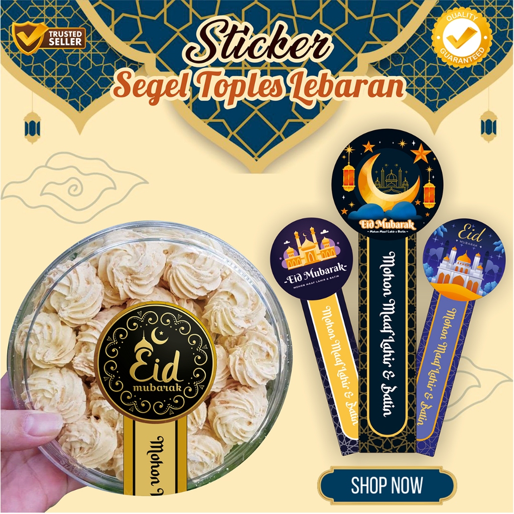 Jual STI 32 / 70 Pcs Stiker Toples Parcel Hampers Idul Fitri - Sticker ...