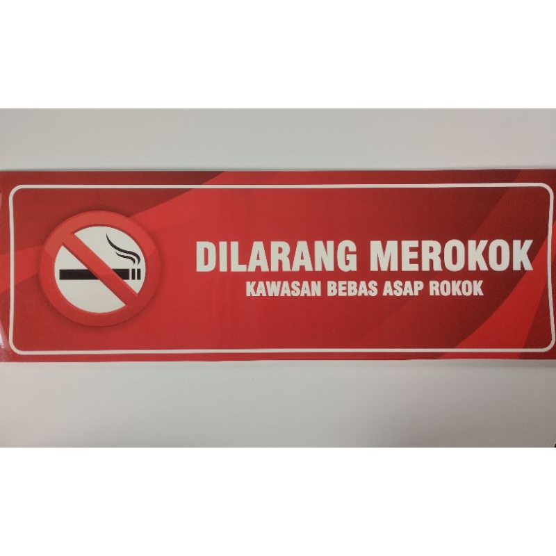 Jual stiker dilarang merokok / area bebas asap rokok / no smoking area ...