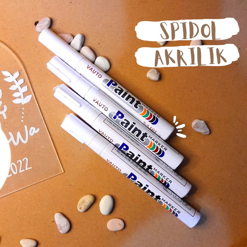 Jual [GASKA] Spidol Putih 3mm Permanen | Spidol Putih Akrilik | White ...