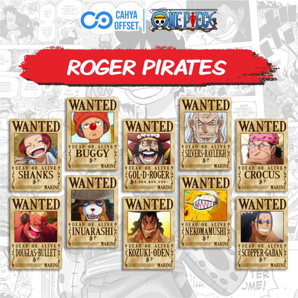 Jual 3.3 Cahya Offset - Poster Bounty One Piece Wanted 1 Set (11 Pcs ...