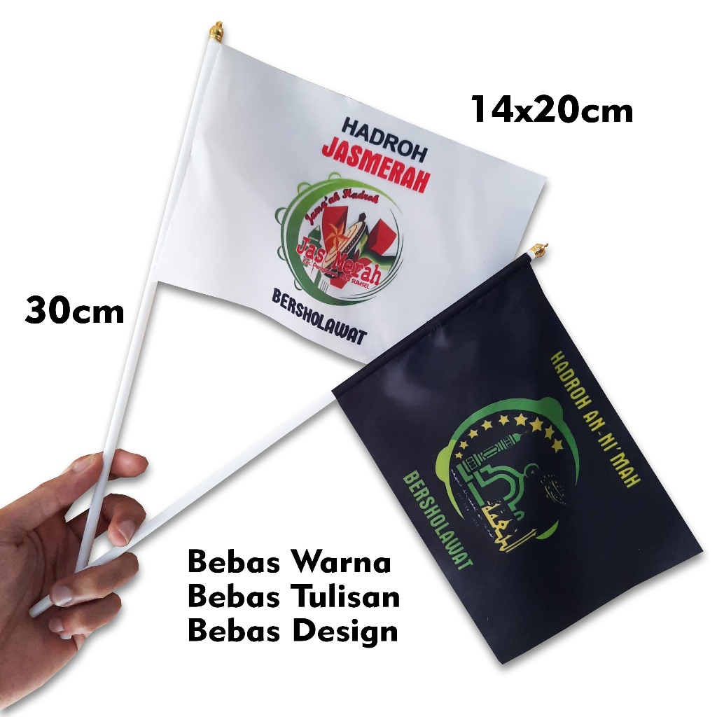 Jual Nazhifa Printing - Bendera Tangan Custom, Bendera Stik Pawai ...