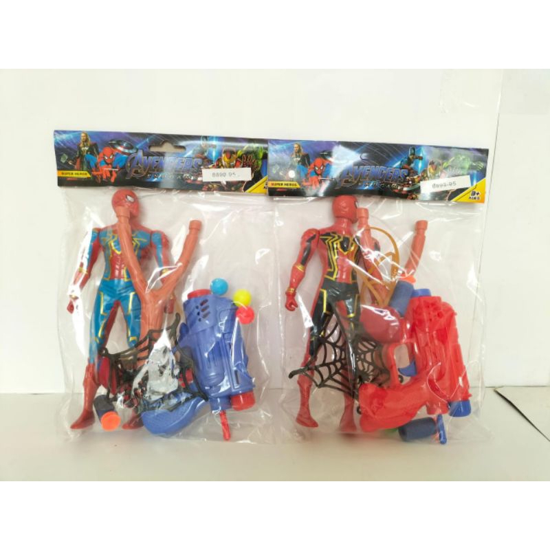 Jual Mainan Super Hero Spiderman set dengan ketapel dan tembakan nerf ...