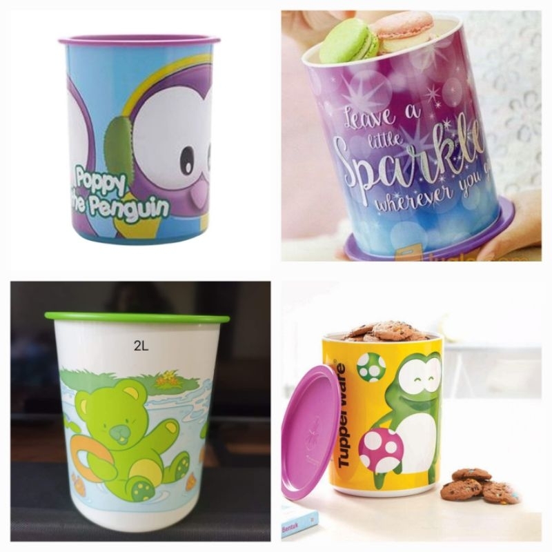 Jual Canister/toples karakter /toples lucu (ori tupperware) | Shopee ...