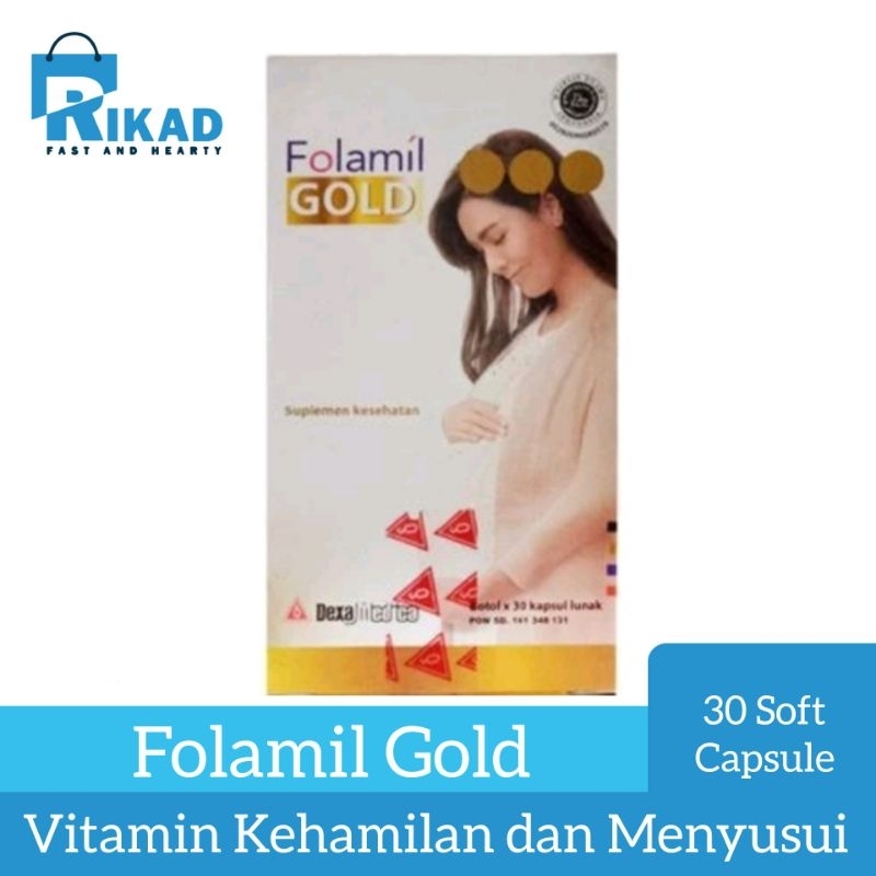 Jual Folamil GOLD 30 Soft Kapsul vitamin untuk kehamilan dan menyusui ...