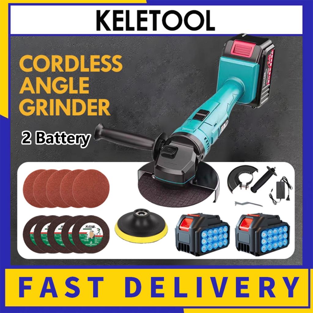 Jual Electric Gerinda Baterai Cordless Angle Grinder Brushless Portable ...