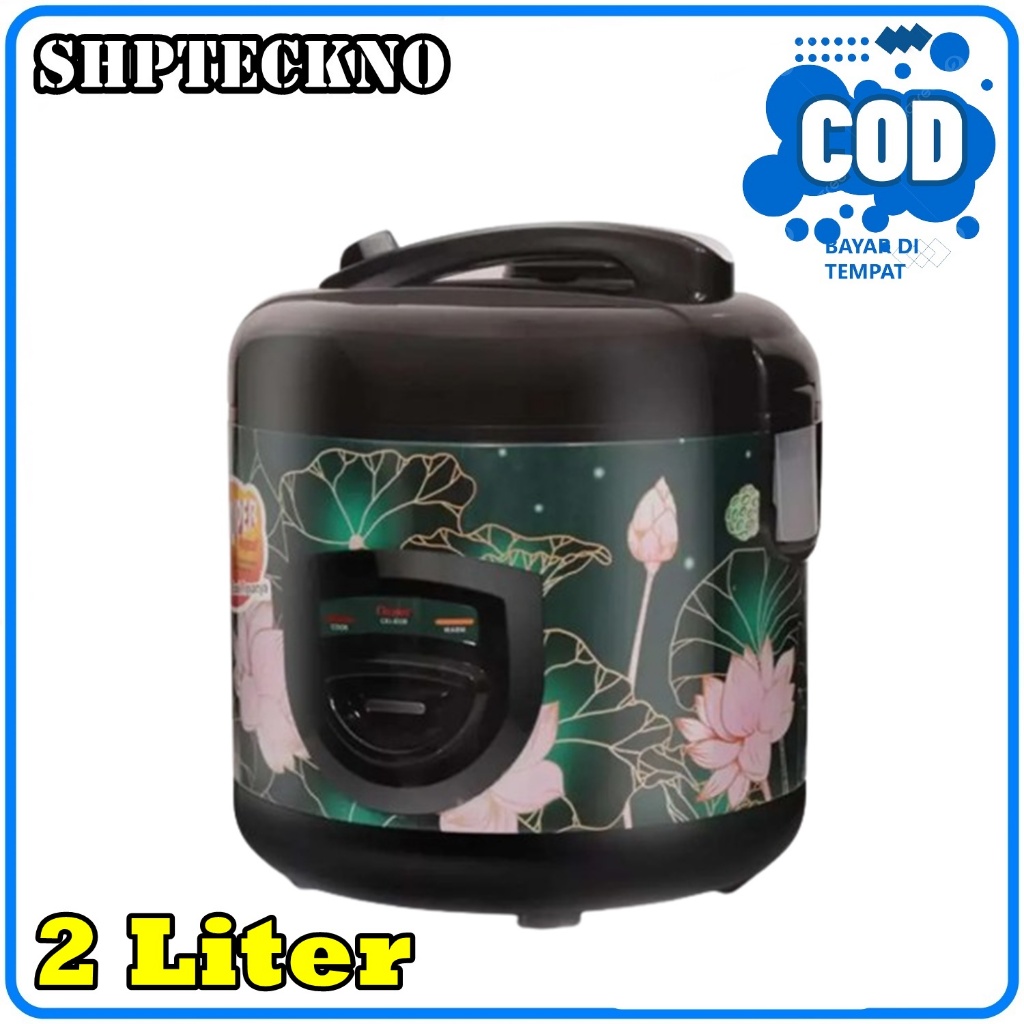 Jual RICE COOKER Cosmos CRJ 8228 B Kapasitas 2 Liter Motif Bunga Lotus ...