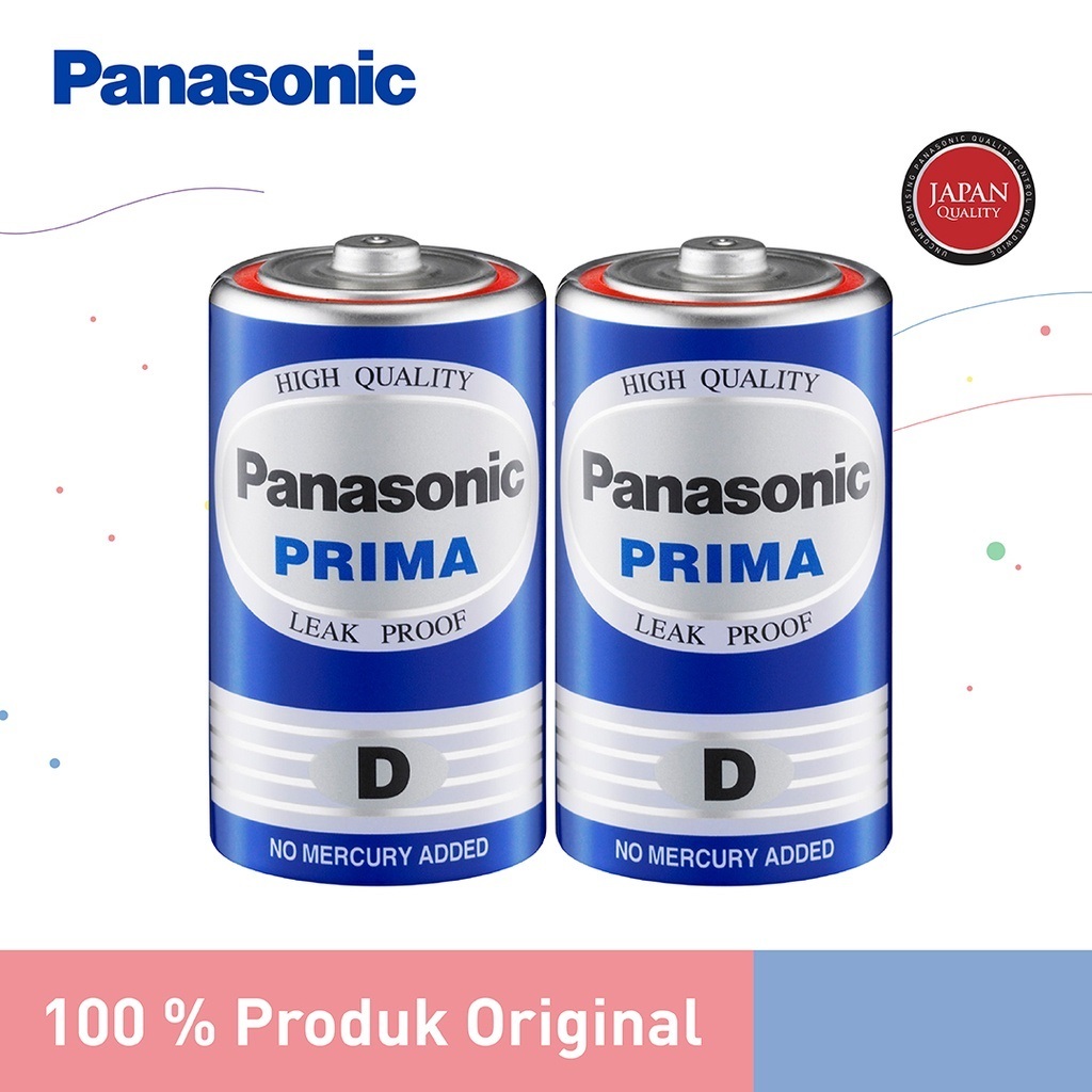 Jual Panasonic Baterai D Size Manganese biru 2Pc Battery Manganese Size ...
