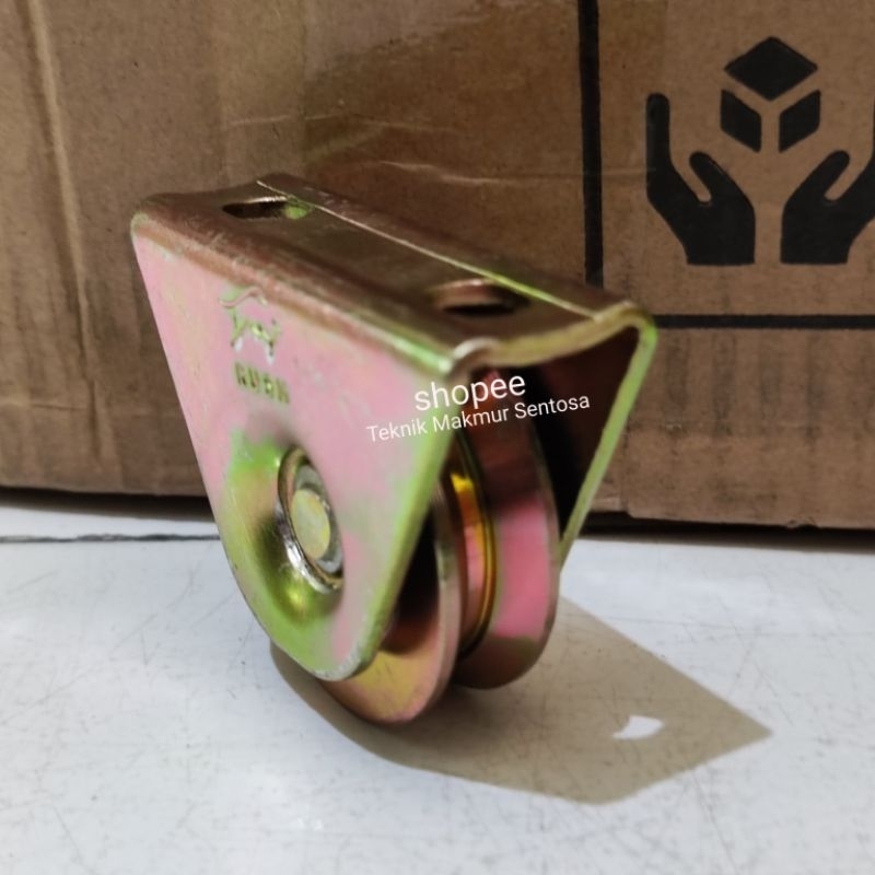 Jual Roda Rel Besi Pagar Pintu OCP 2" Model V Chrome 2 Inch Gerbang ...