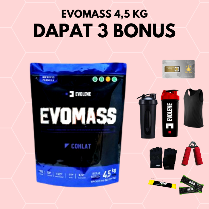 Jual Evolene EvoMass 10 Lbs BPOM HALAL Evo Mass Gainer LB 4.5 KG 4.5kg ...