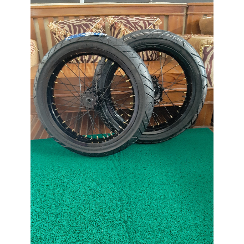 Jual Roda Set Supermoto CRF Ban IRC Baru Ring 17 Paket Ban Sumo CRF150L ...