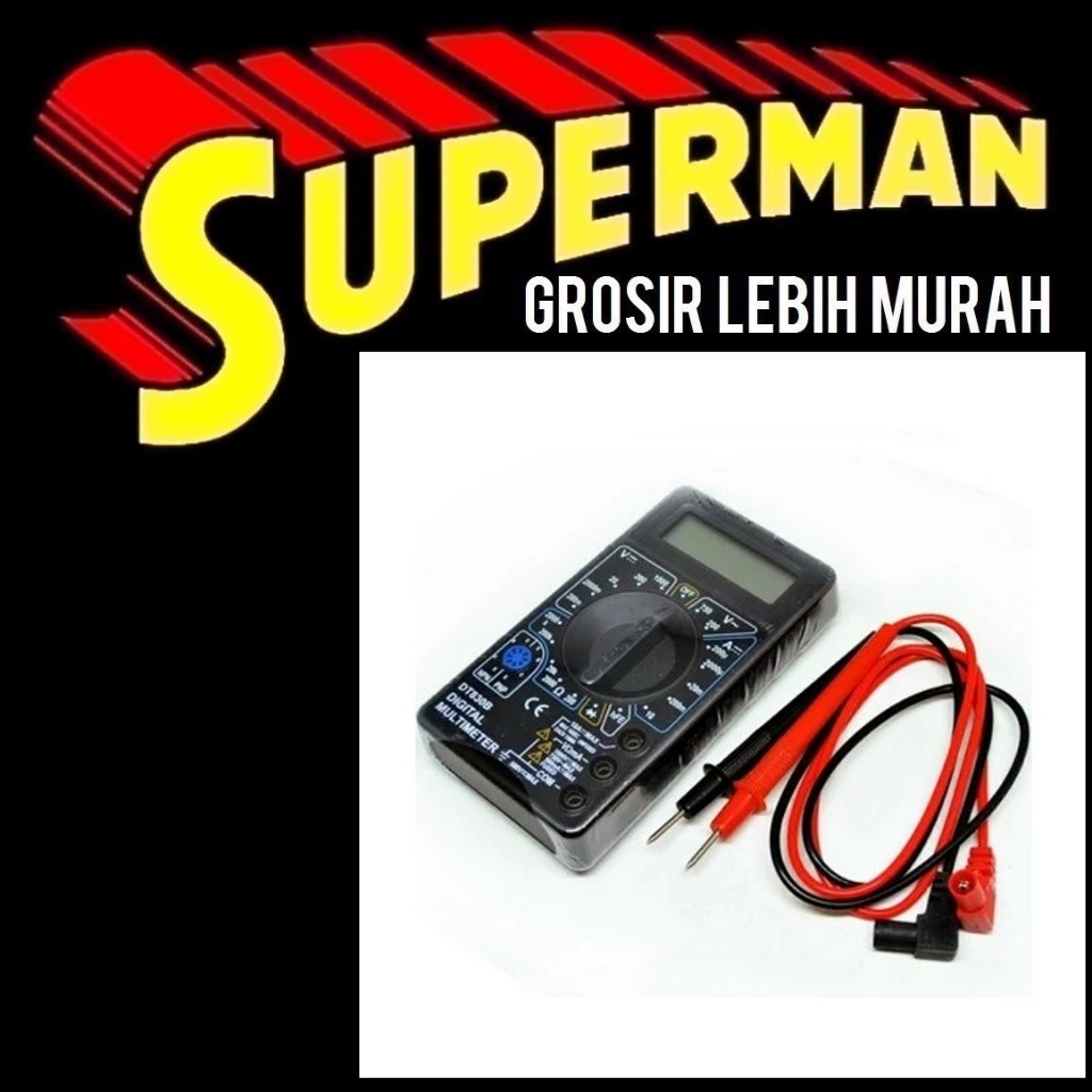 Jual (C15) MULTITESTER DIGITAL multimeter avometer DT830B superman ...