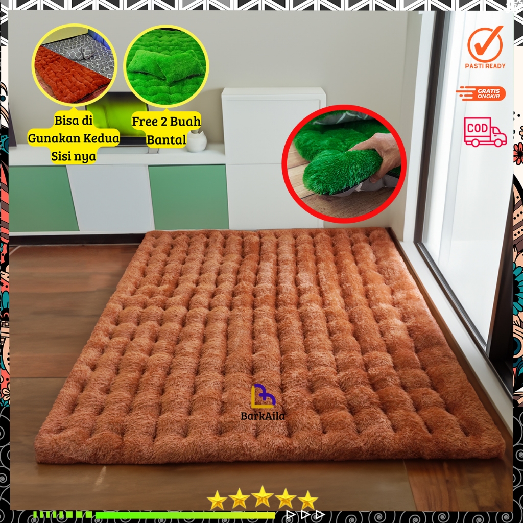 Jual Kasur bulu tebal jumbo 200x180X8cm Super empuk/lembut/nyaman/murah ...