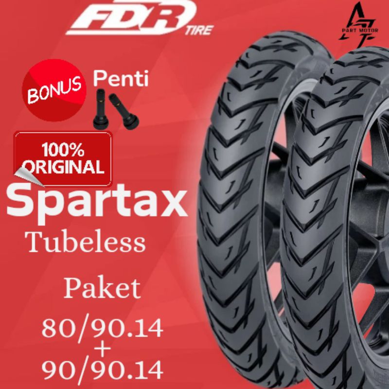 Jual PAKET BAN TUBLES FDR SPARTAX UK.80/90 + 90/90 RING 14 FREE PENTIL ...