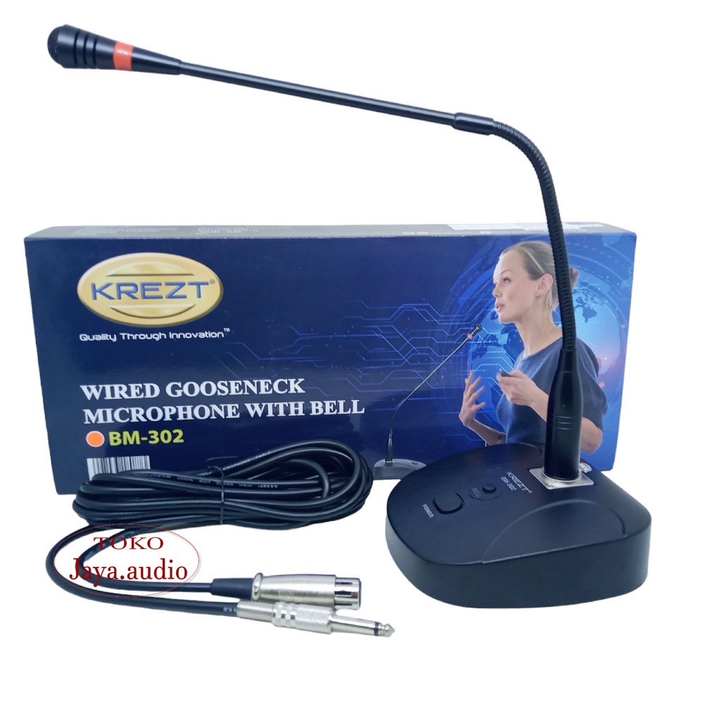 Jual MIC KABEL PODIUM MEJA KREZT BM302 MICROPHONE MEETING BM 302 ADA ...