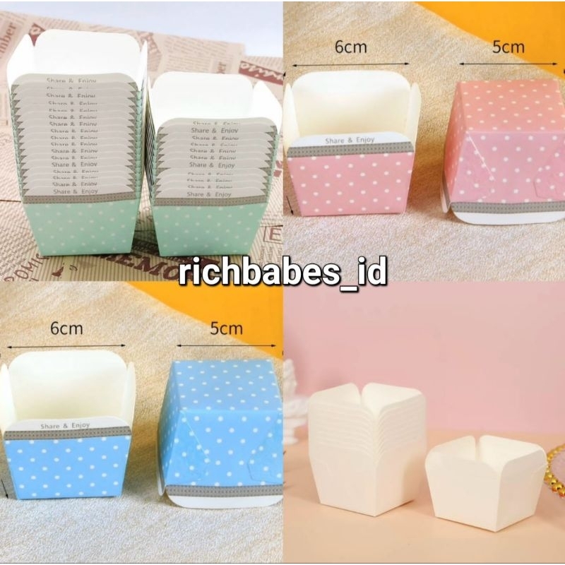 Jual [50 pcs] cetakan muffin case tahan panas paper cup case kue bolu ...