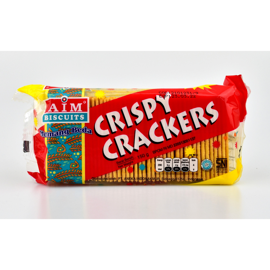 Jual Biskuit Kraker AIM Biscuits Crispy Crakers 150 Gr | Shopee Indonesia