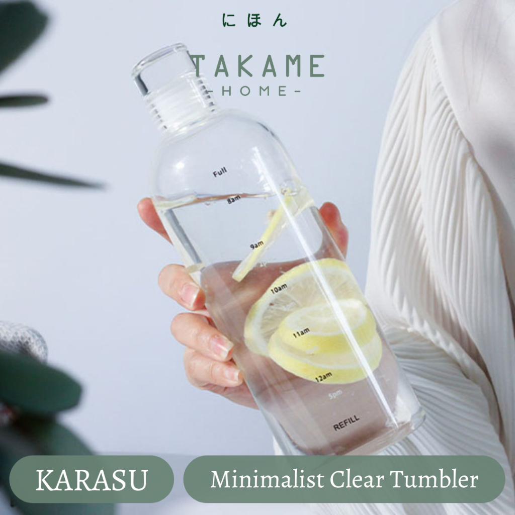 Jual |TAKAME|KARASU Termos Minuman Bening Tumbler Kaca Botol Termos ...