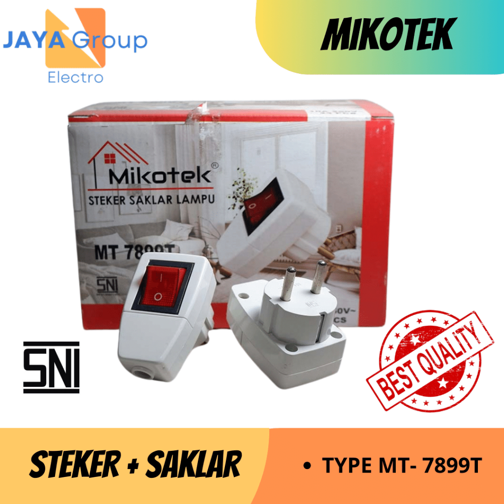 Jual MIKOTEK STEKER SAKLAR COLOKAN SAKLAR LAMPU MT-7889T | Shopee Indonesia