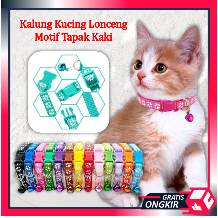 Jual Gratis Ongkir - K5514 Kalung Kucing Lonceng Hewan Peliharaan ...