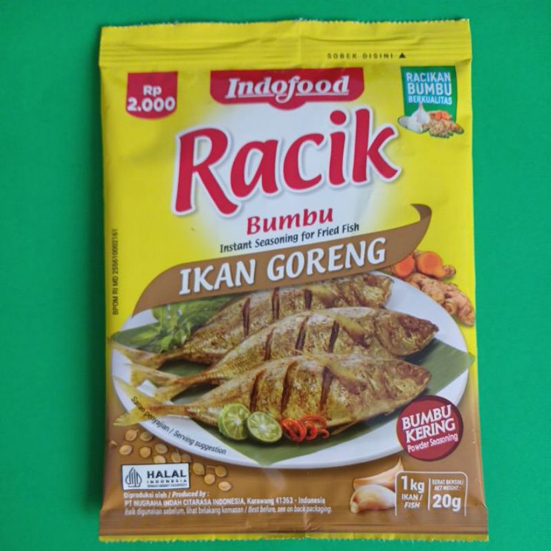 Jual RACIK INDOFOOD Bumbu Kering IKAN GORENG kemasan 20 gram | Shopee ...