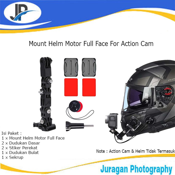 Jual mounting helm Mount Helm Motor Full Face for GoPro & Action Camera ...