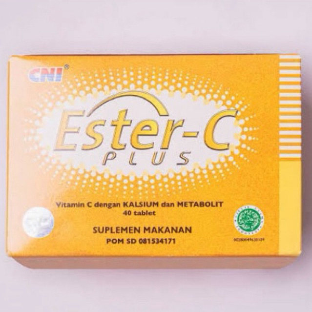 Jual Ester C Plus CNI Vitamin C Kemasan Box isi 40 tablet Asli Original | Shopee Indonesia