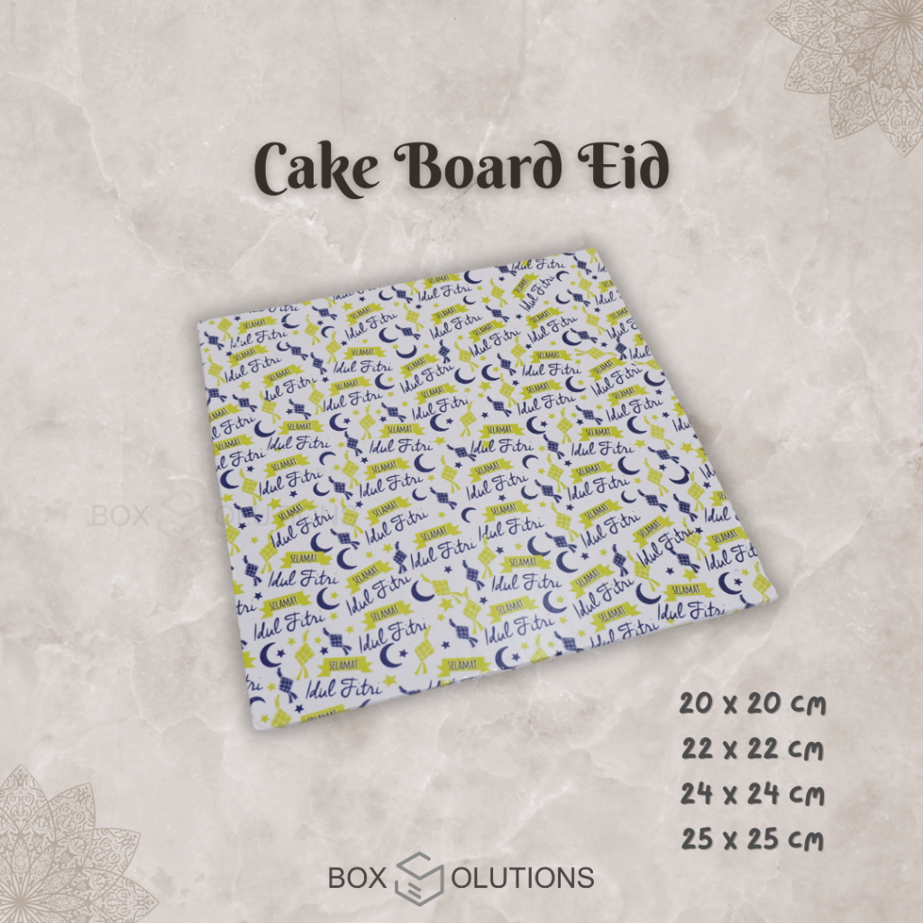 Jual cake board EID 2-02 / alas kue tar motif lebaran / idul fitri isi ...