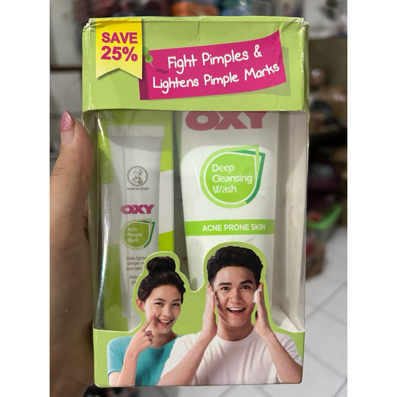 Jual Paket Oxy facial wash + anti pimple mark | Shopee Indonesia