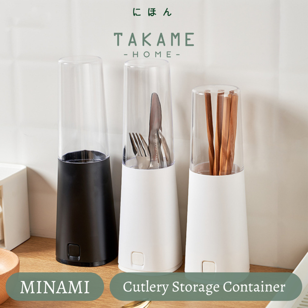 Jual |TAKAME|MINAMI Wadah Simpan Sendok Garpu Transparan Pengering ...
