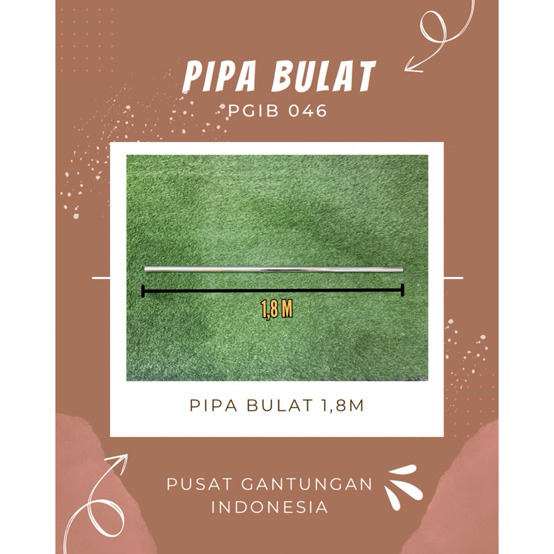 Jual Pipa Bulat 1,8M Display Toko Gantungan Baju Stainless PGIB046 ...
