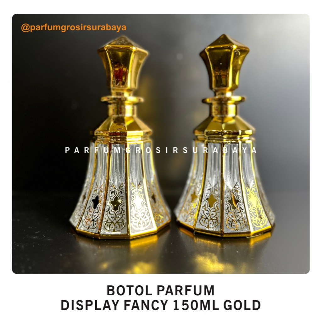 Jual Botol Parfum - Display Fancy 150ml Gold | Botol Jin | Shopee Indonesia