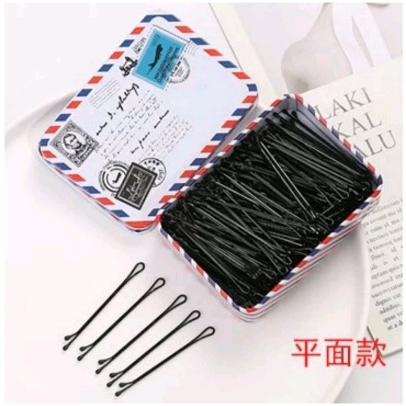 Jual VIRGO Jepitan Lidi+BOX / Jepitan Rambut Hitam Bobby Pin Hair Pin 5 ...