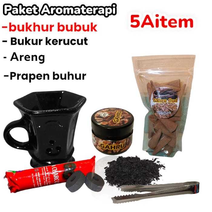 Jual Paket Pengharum Ruangan 5 item prapen bukhur bubuk +dupa kerucut ...
